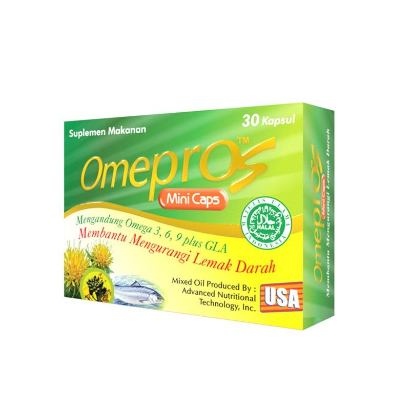 Jual Omepros Mini Caps 30 Kapsul / Omega 3 / Kolesterol / Jantung ...