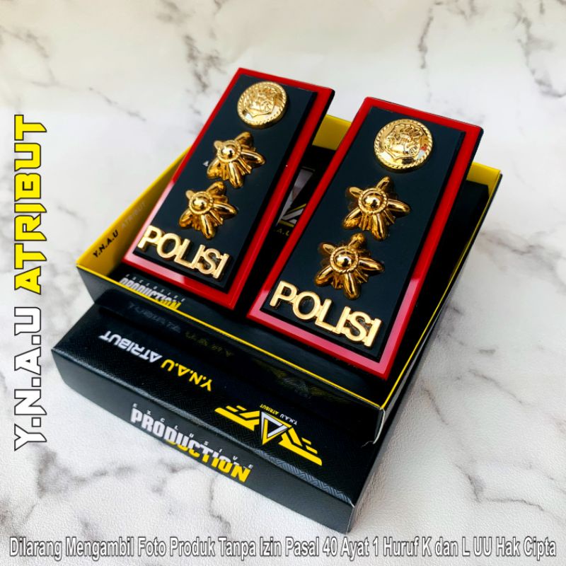 Jual ATRIBUT POLRI / PANGKAT AKBP POLRI FULL MIKA LIST MERAH EXCLUSIVE ...