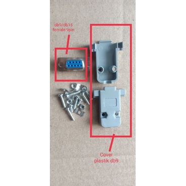 Jual KONEKTOR DB9 COVER PLASTIK DB9 KONECTOR DB9 FEMALE 9PIN COVER ...