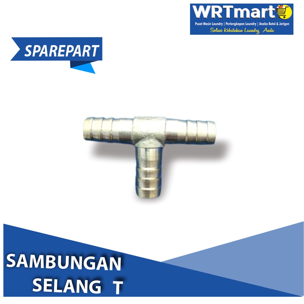 Jual Nepel sambungan selang T cabang 3 diameter 8 mm untuk selang 1/4 ...