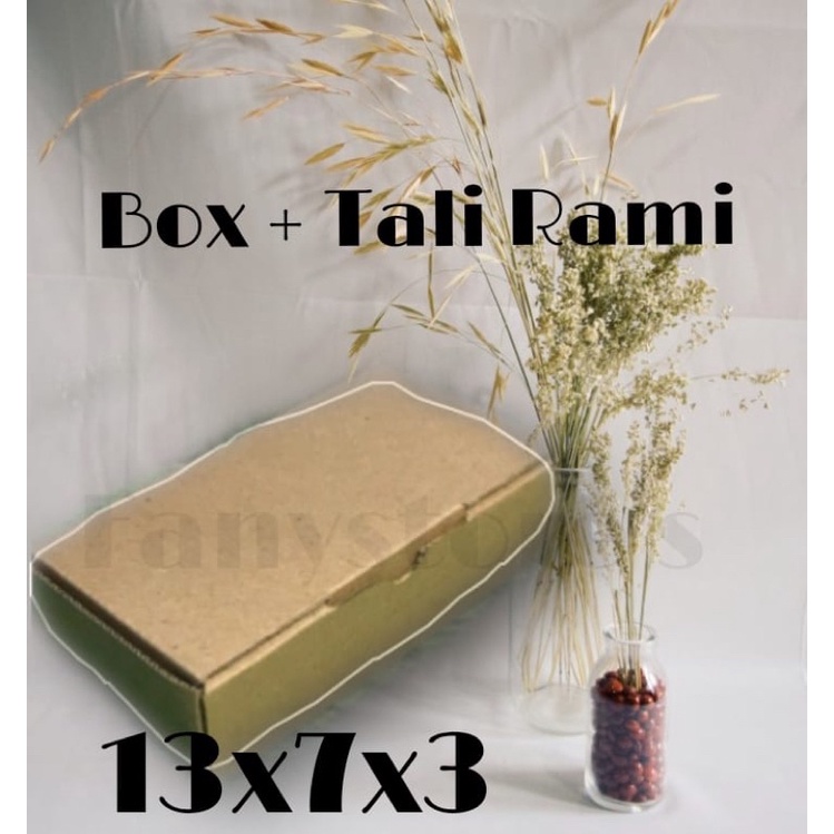 Jual Box Karton + Tali Rami ukuran 13x7x3 TERMURAH | Shopee Indonesia