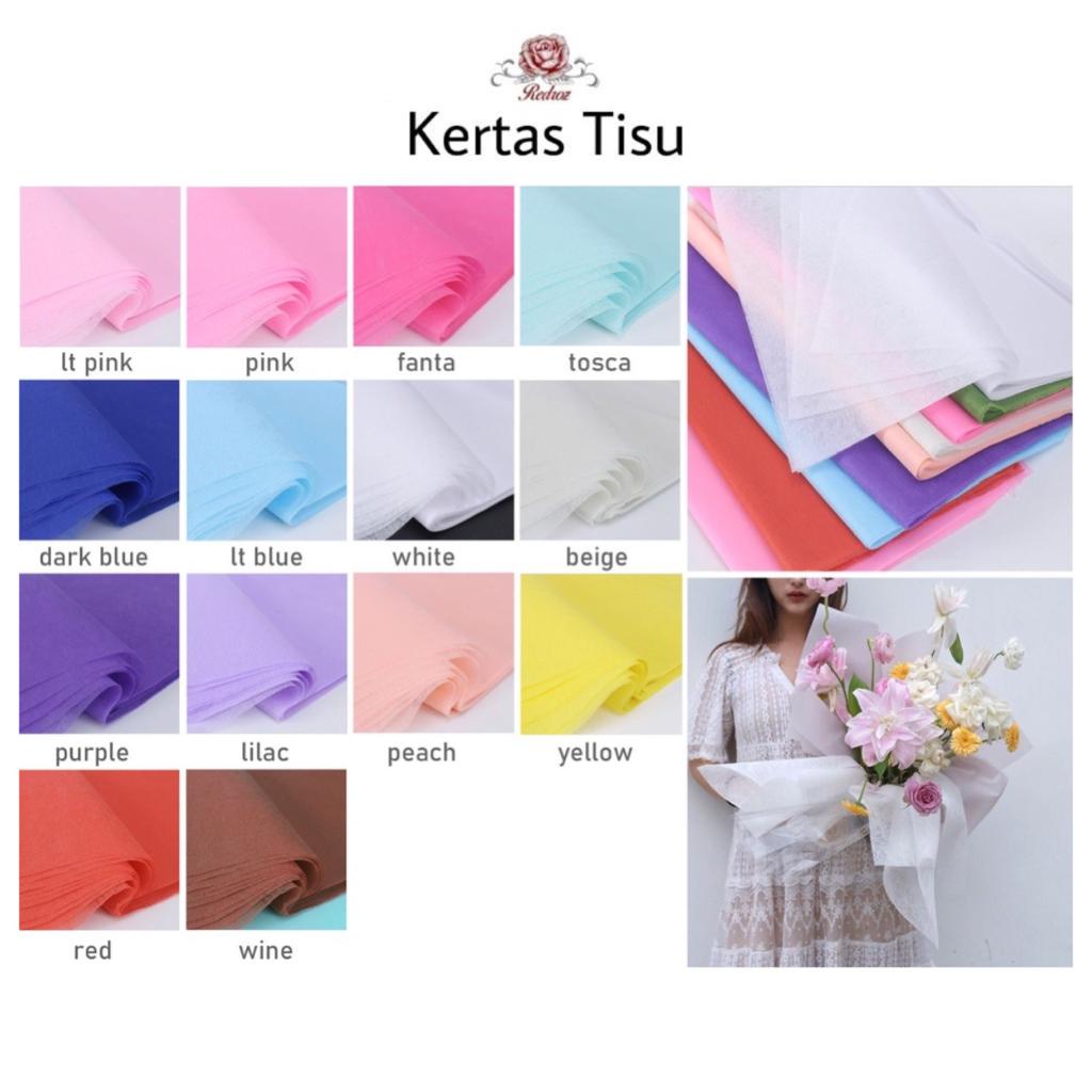 Jual ( 5 Lembar ) Kertas Tissue / Kertas Tisu Pembungkus Bunga | Shopee ...