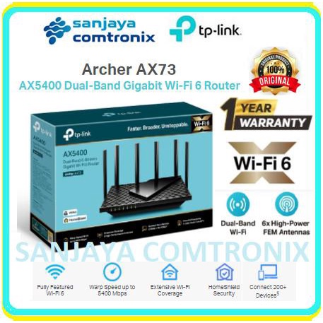 Jual Tp-Link Archer Ax73 Ax5400 Dual Band Gigabit Wifi 6 Router Tplink Ax73 | Shopee Indonesia
