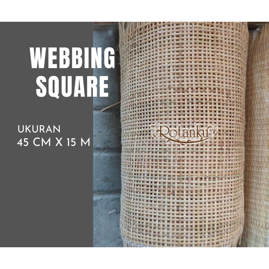 Jual Anyaman Rotan Lembaran Webbing Rattan Square Motif Kotak 30/35/40 ...