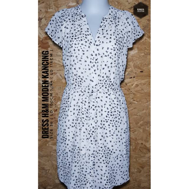 Jual Plus Size Dress HNM HMD Doble Fluncesleeve Hitam & Putih / Big ...