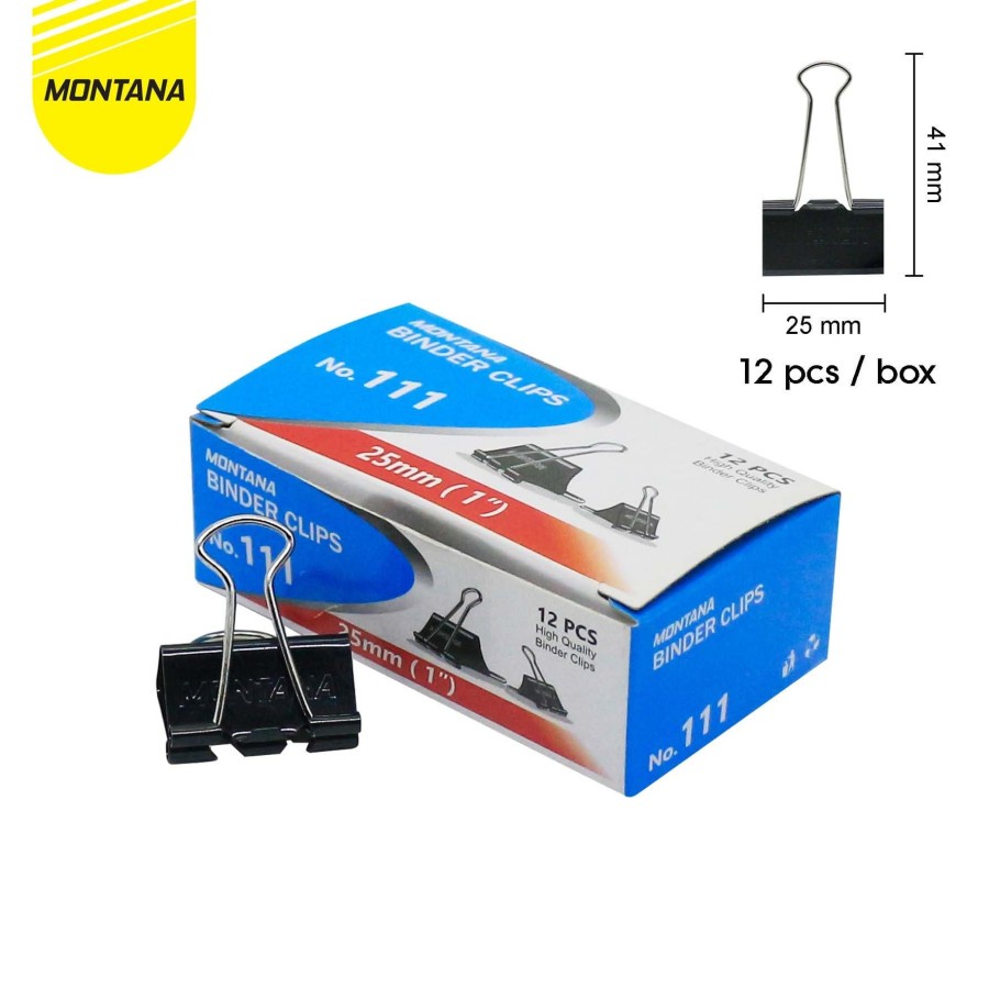 Jual Binder Clip 25mm MONTANA 111 (12pc) | Shopee Indonesia