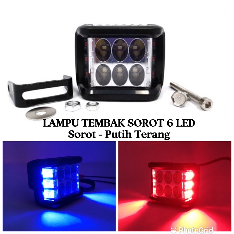 Jual Lampu tembak led cwl mini strobo 6 mata 3x3 strobo/lampu sorot cwl 6 +strobo | Shopee Indonesia