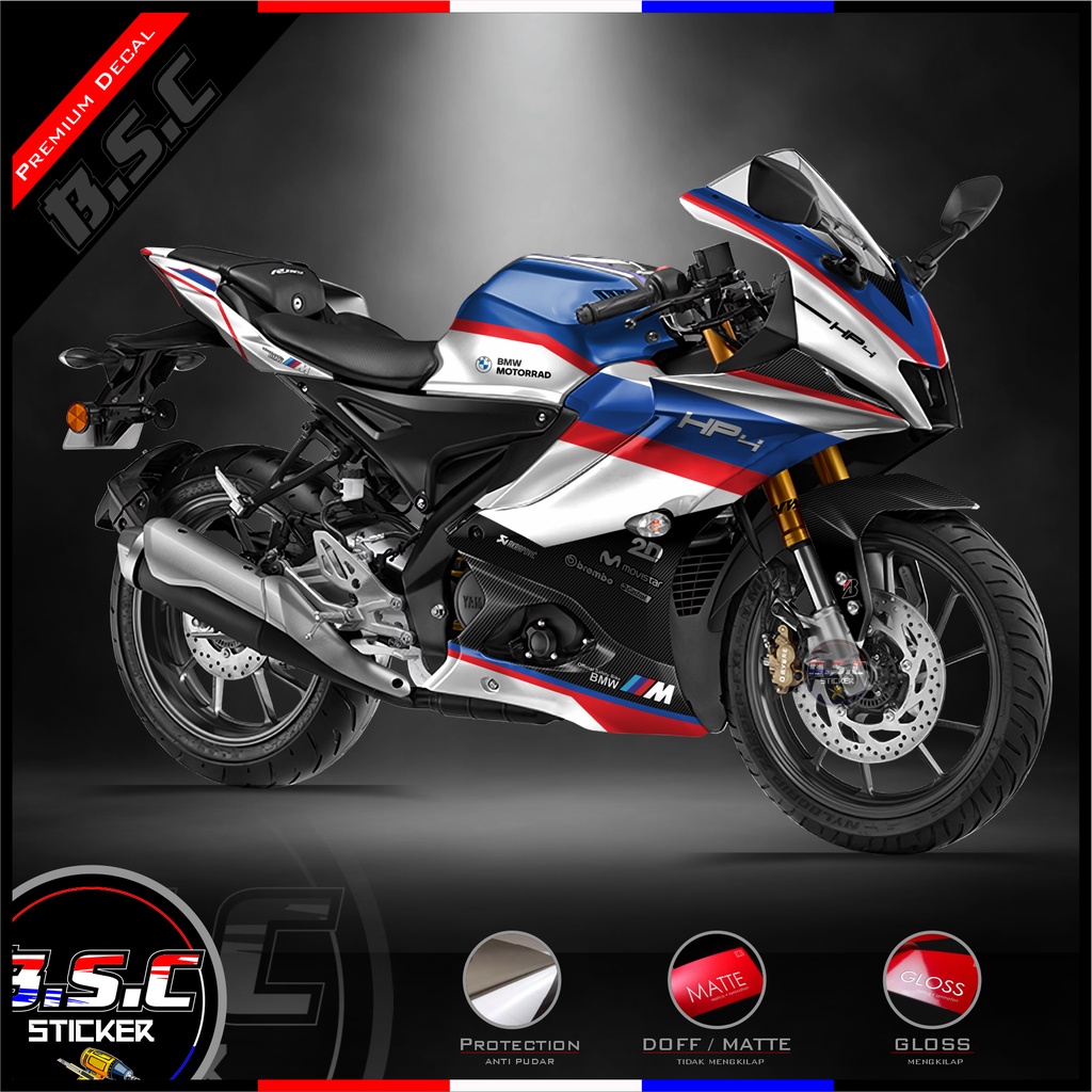Jual Sticker Decal All New R15 V4 FULL BODY Motif BMW Livery White ...