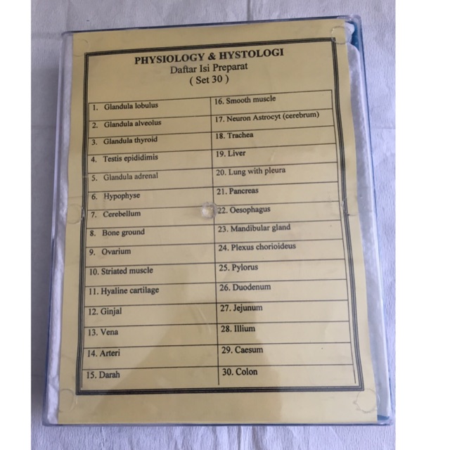 Jual Preparat Histologi set 30 / Isi 30 Set | Shopee Indonesia