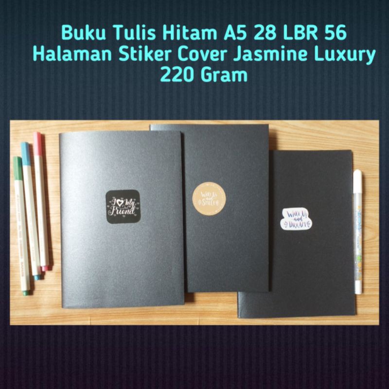 Jual Buku Tulis Kertas Hitam A5 28 Halaman Cover Jasmine Paper Black ...