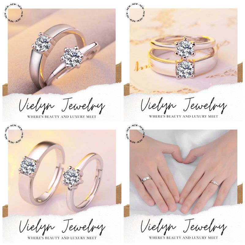 Jual Cincin Couple Swarovski S925 [Vielyn Jewelry] | Shopee Indonesia