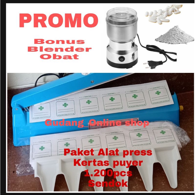 Jual Paket Kertas puyer + Alat press + Sendok puyer | Shopee Indonesia