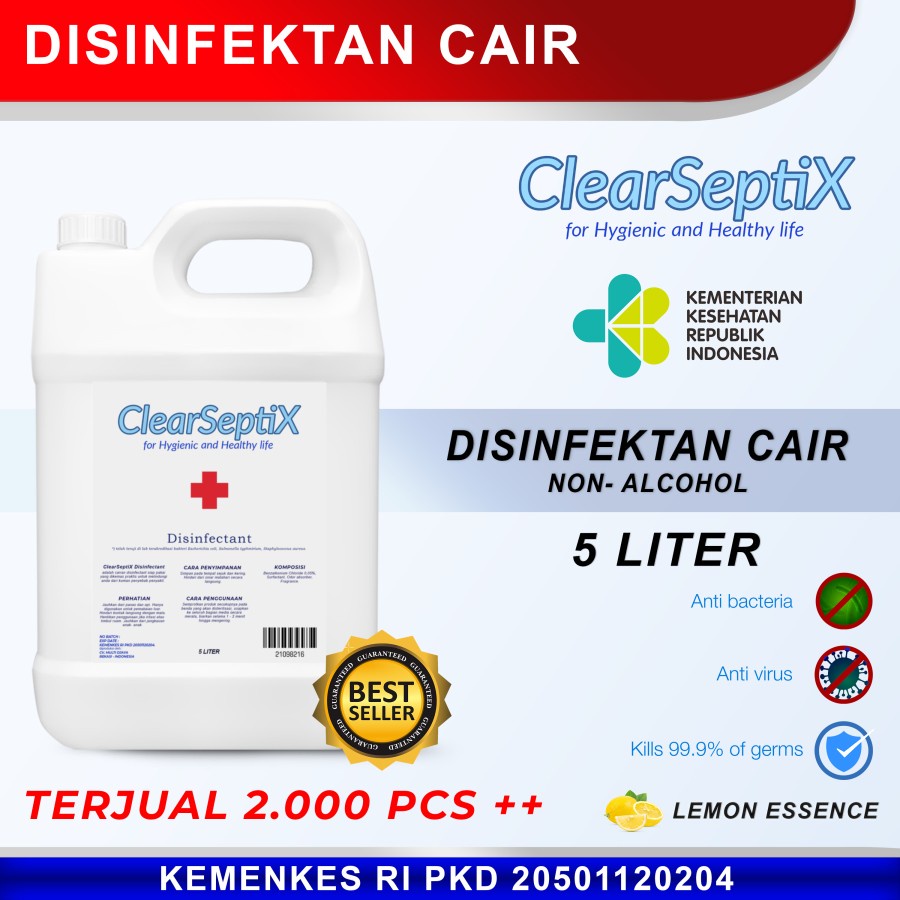 Jual Disinfectant Cairan Disinfektan CLEARSEPTIX 5 LITER | Shopee Indonesia