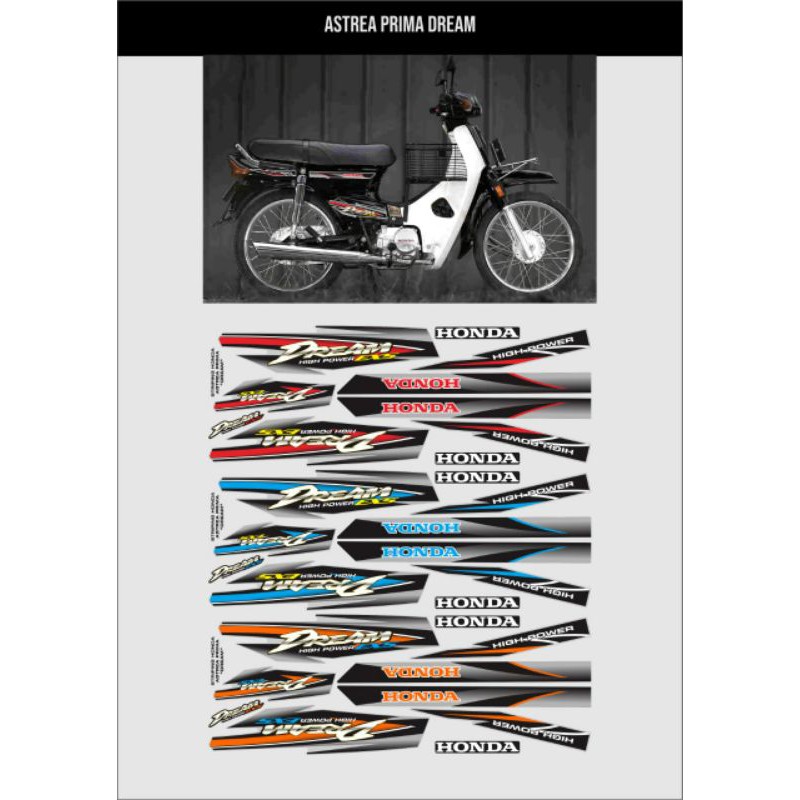 Jual STIKER STRIPING VARIASI ASTREA PRIMA DREAM #printing | Shopee ...