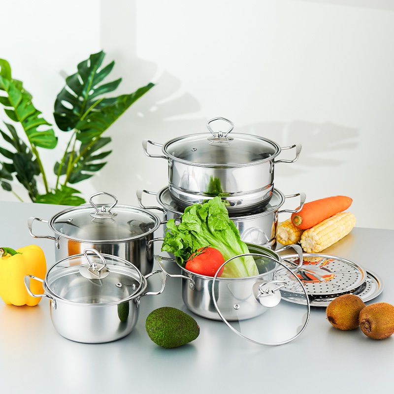 Jual Set Panci Stainless Steel 304 Isi 5 Panci Stainless Plus Steamer ...
