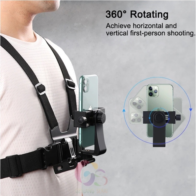 Jual Body Strap Holder Harness Sabuk Dada Klip handphone untuk Ponsel ...