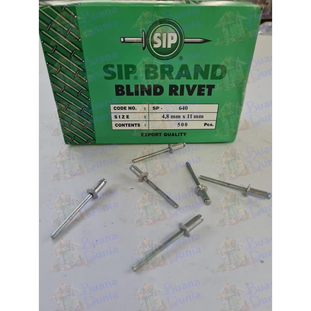 Jual Paku Rivet SIP SP 640 (4.8mm x 11mm) | Paku Tembak | Blind Rivet ...