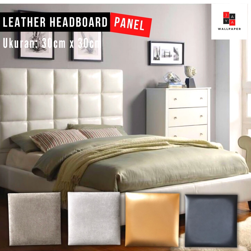 Jual LEATHER HEADBOARD WALLPANEL STICKER / PANEL KULIT KASUR STIKER ...