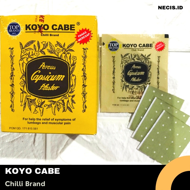 Jual KOYO CABE CHILLI BRAND POROUS CAPSICUM PLASTER KOYO LOMBOK ...