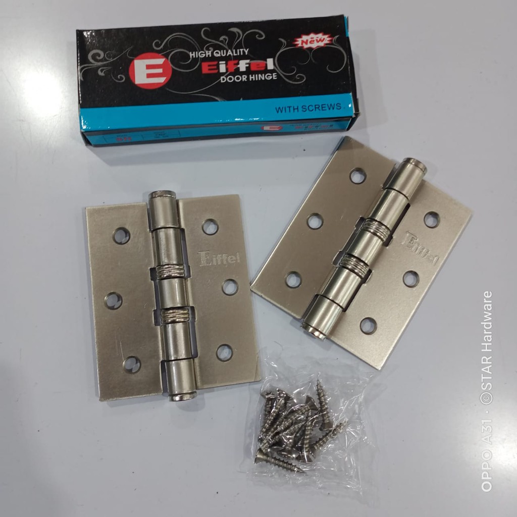 Jual Eiffel Engsel Jendela 3 Inchi X 2.5 mm Silver Chrome / Engsel ...