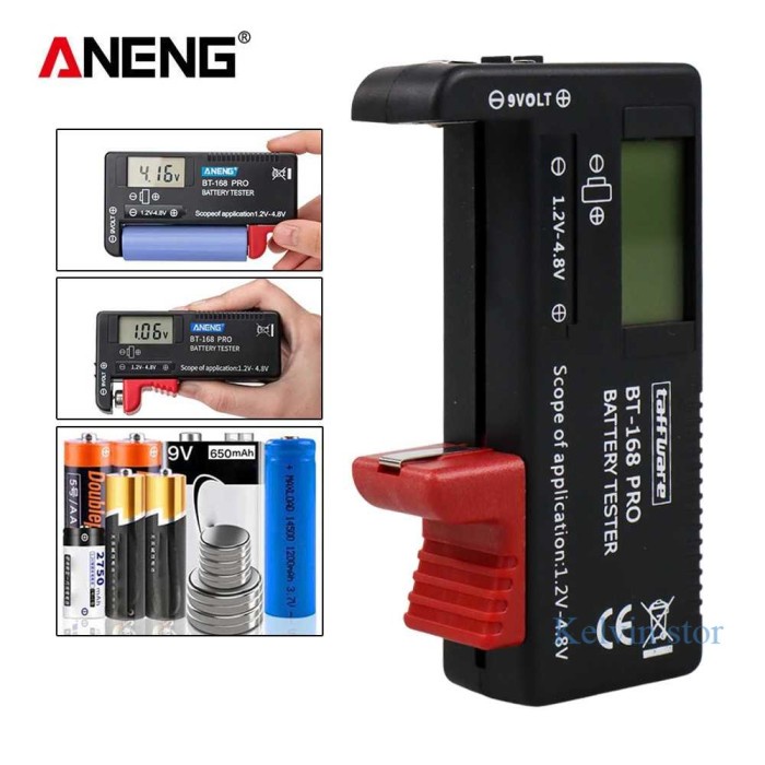 Jual Tester Baterai Digital Capacity Checker Alat Test Battery BT-168 ...
