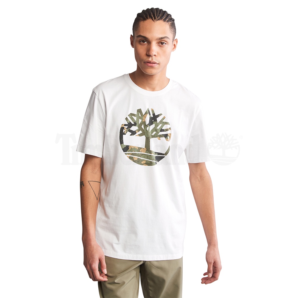Jual Timberland Men Short Sleeve Tree Logo Camo Tee-TB0A61KD100 ...
