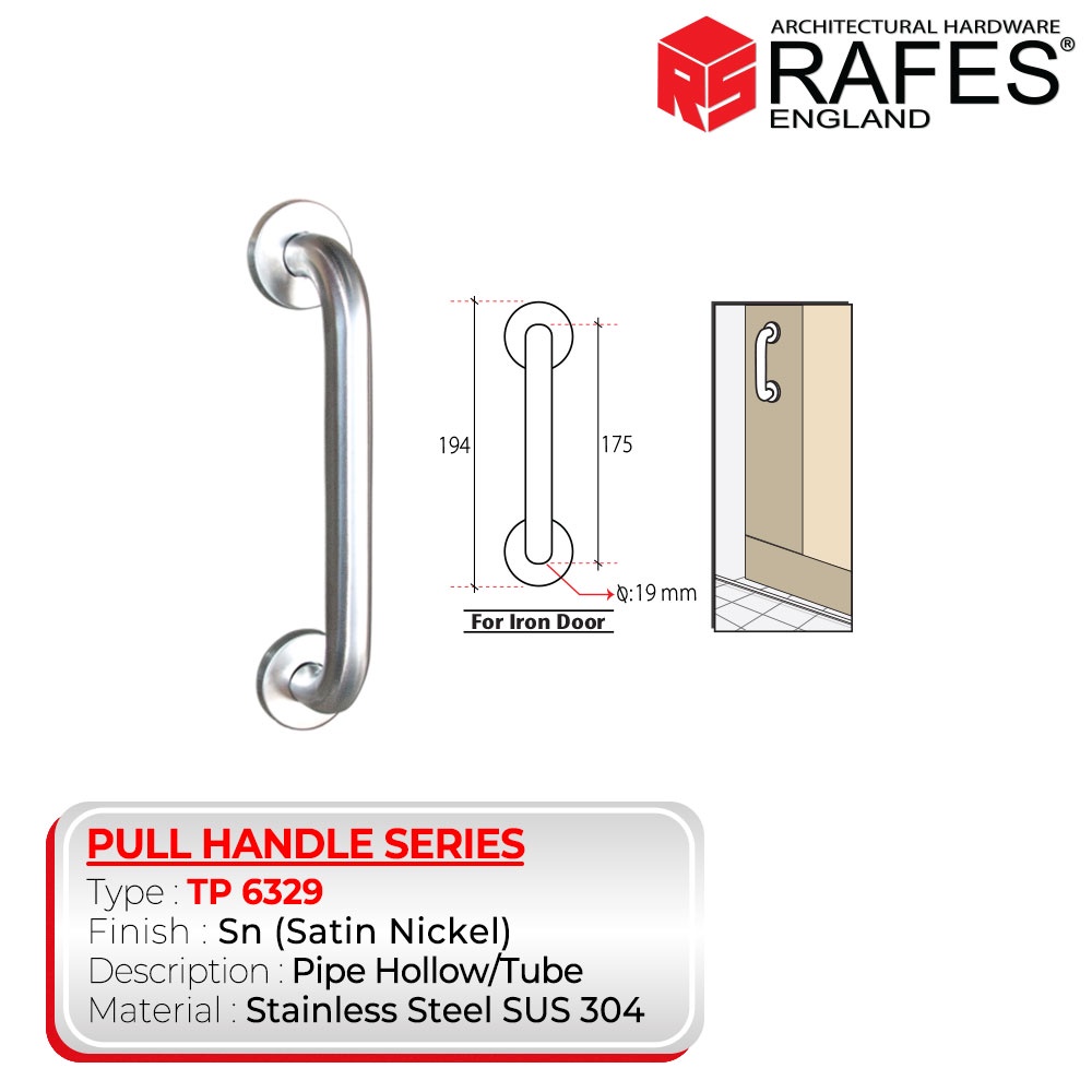 Jual Rafes Pull Handle Stainless Steel SUS 304 TP 6329 | Shopee Indonesia