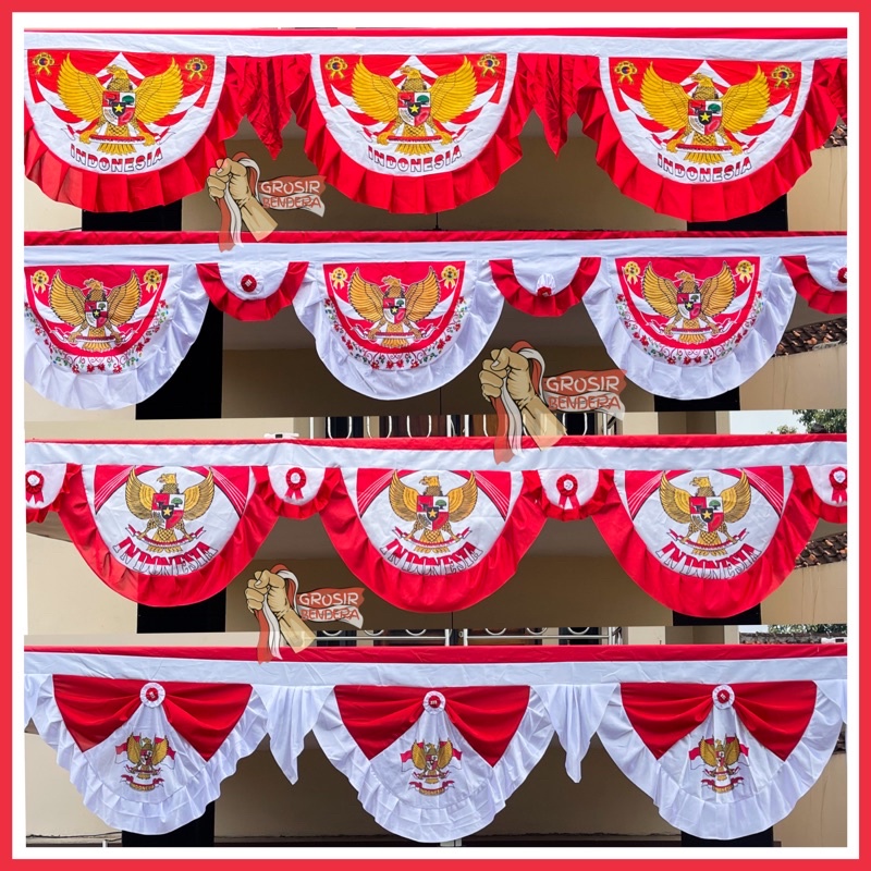 Jual BENDERA BACKGROUND 17 AGUSTUS GARUDA MERAH PUTIH | Shopee Indonesia