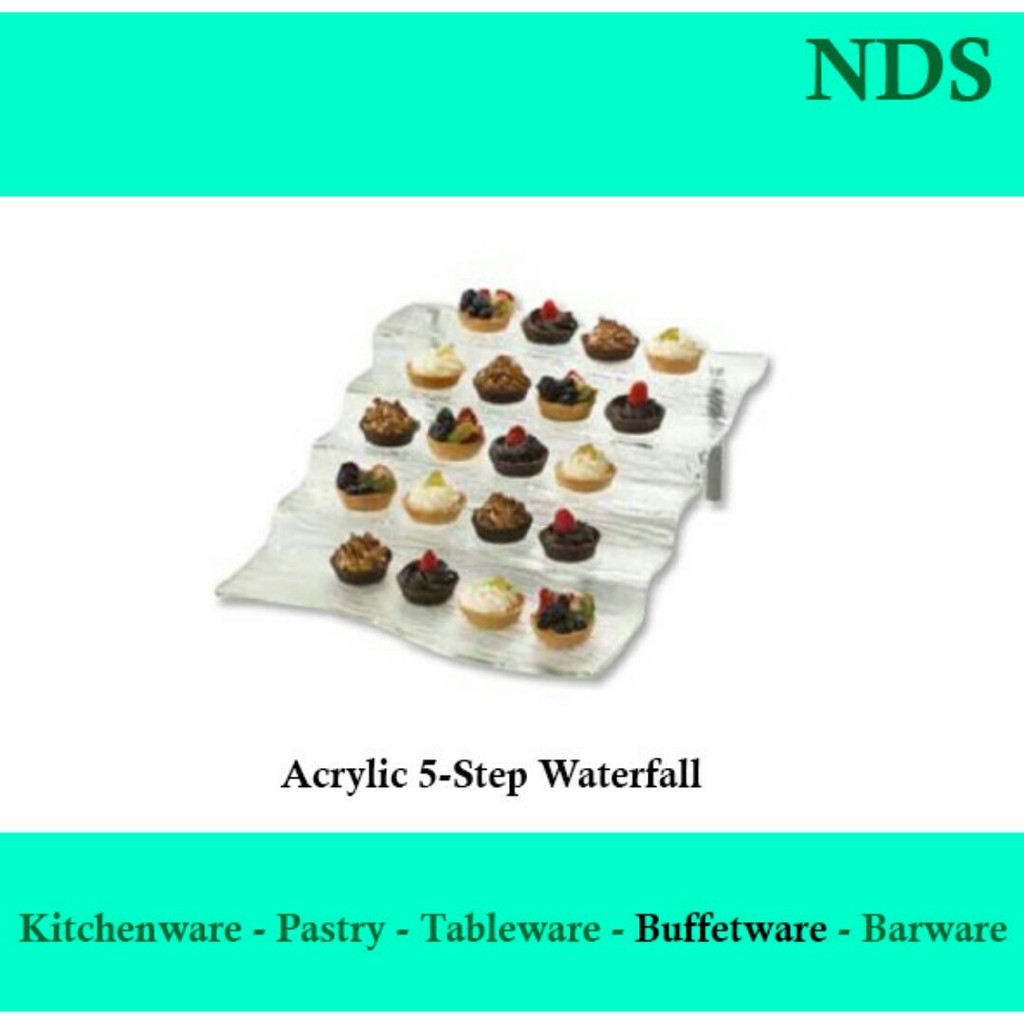 Jual Acrylic 5 Step Waterfall / Food Display / Buffet Display | Shopee ...