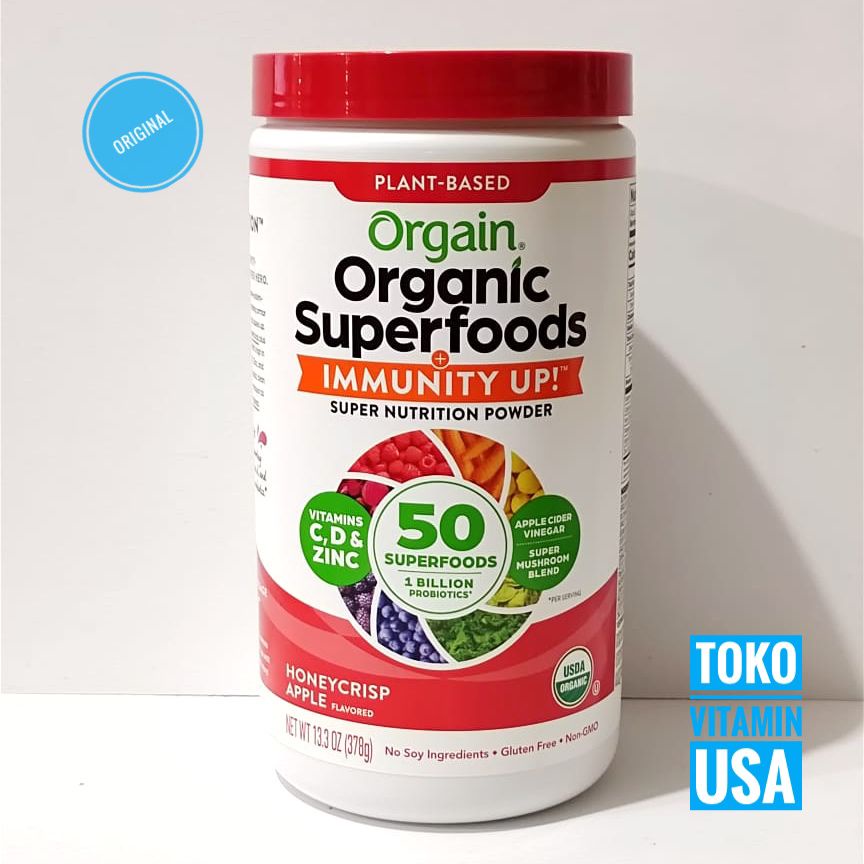 Jual Orgain Organic Superfoods + Immunity Up Powder Vitamin C D Zinc ...