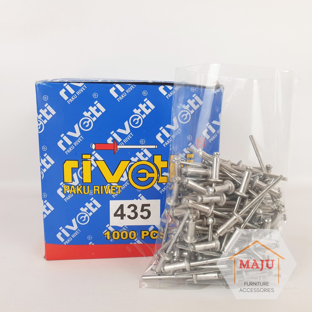 Jual Paku Rivet 100 pcs 423 429 435 440 450 529 540 550 3,2 mm 4 mm ...