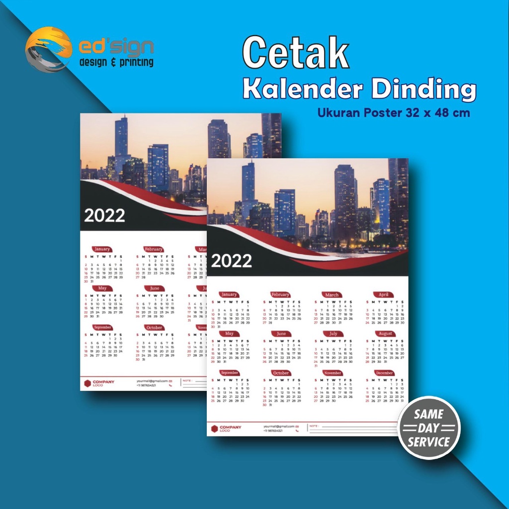 Jual Kalender Dinding 2022 Custom A3 | Kalender Custom | Cetak Kalender ...