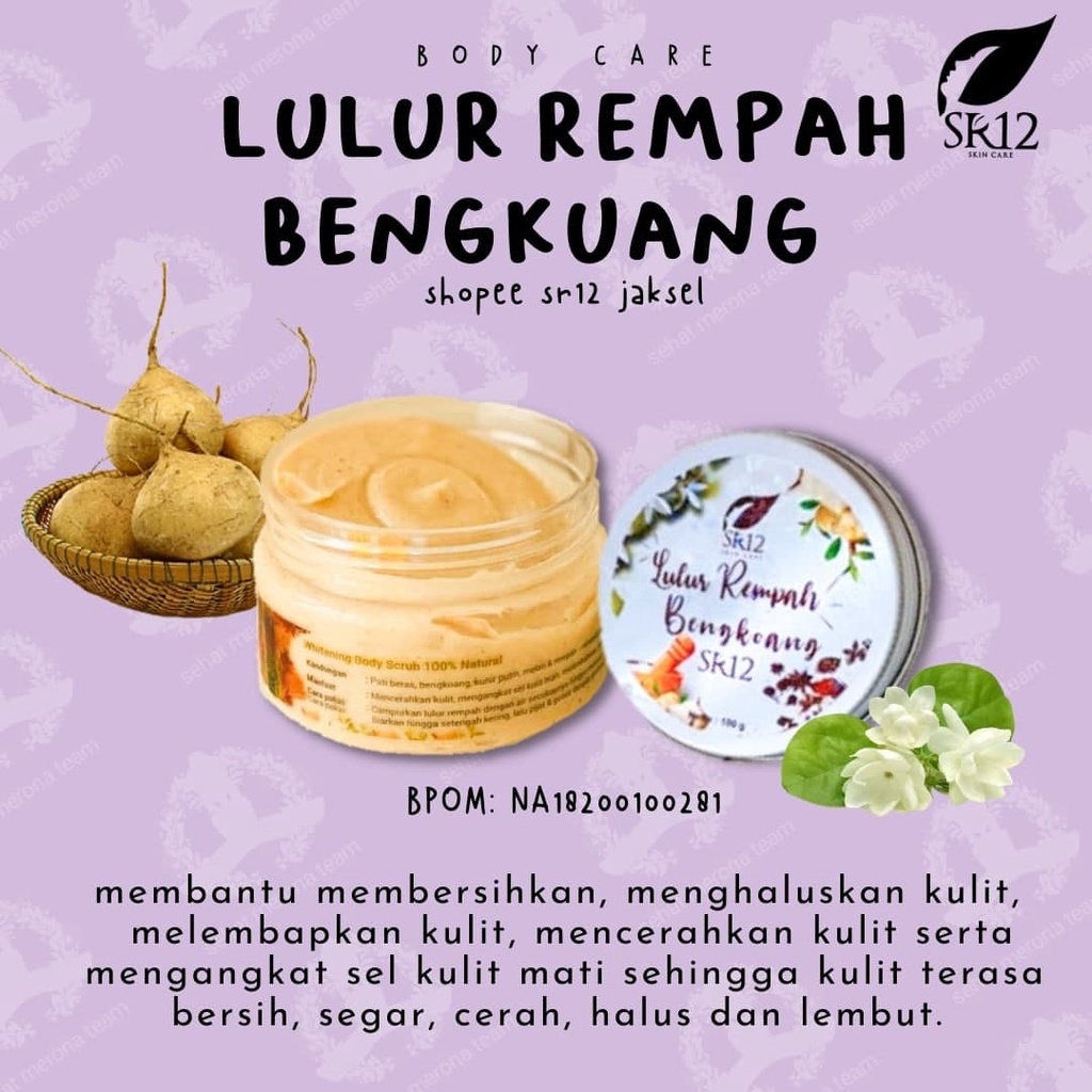 Jual LULUR SR12 / LULUR REMPAH BENGKOANG / NATURAL SCRUB / PEMUTIH ...