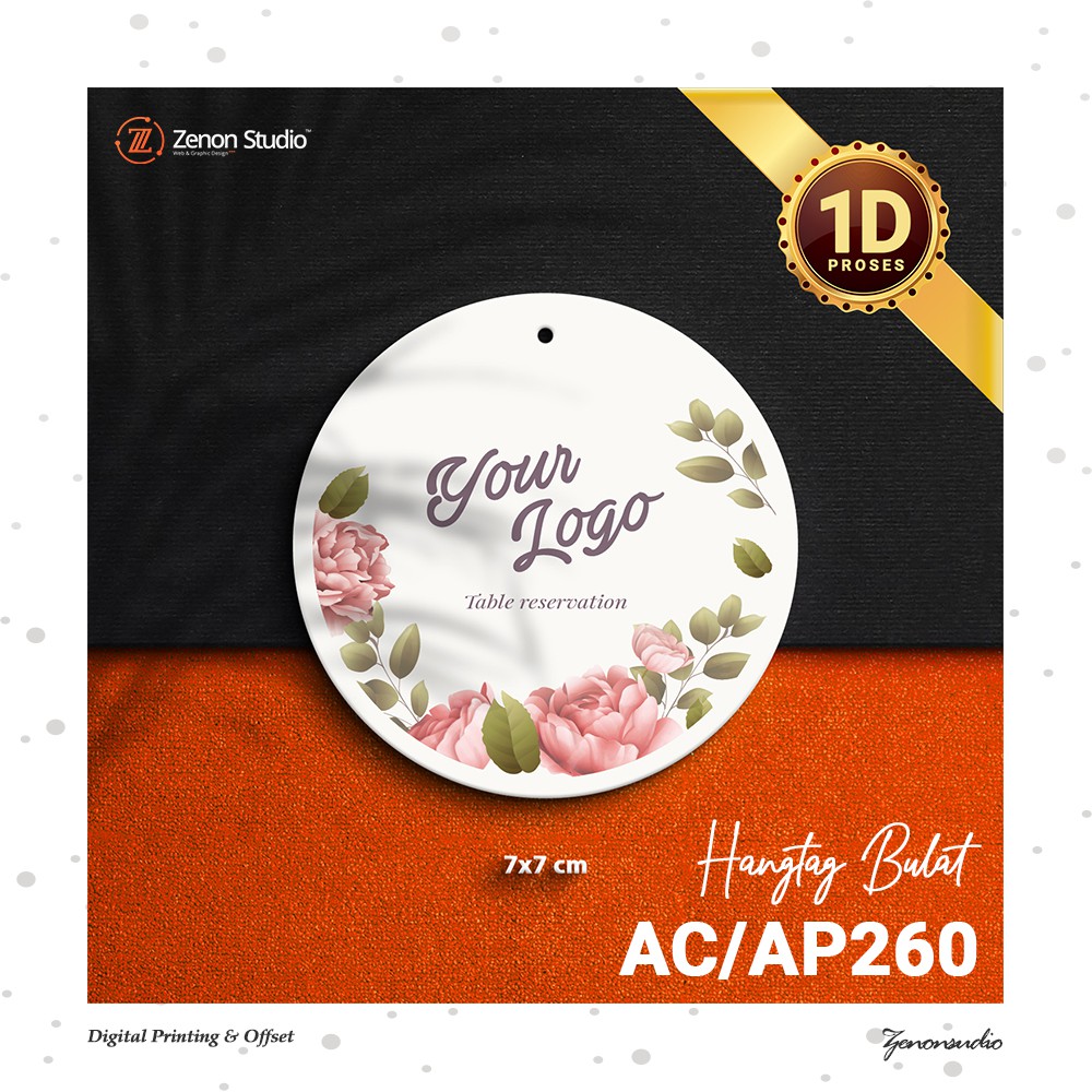 Jual Hang Tag Bulat / Lingkaran Custom 260 gsm Full Colour | Shopee ...