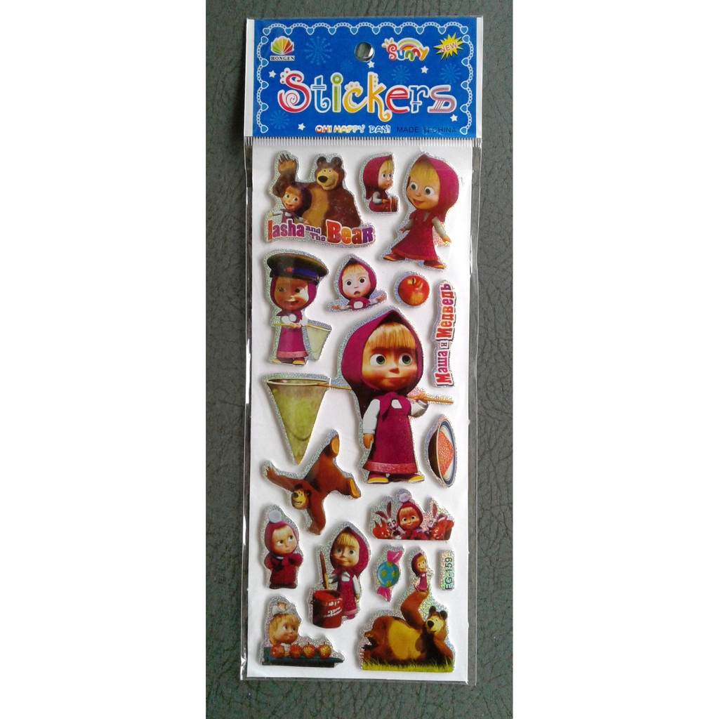 Jual Sticker Karakter Masha and The Bear | Shopee Indonesia
