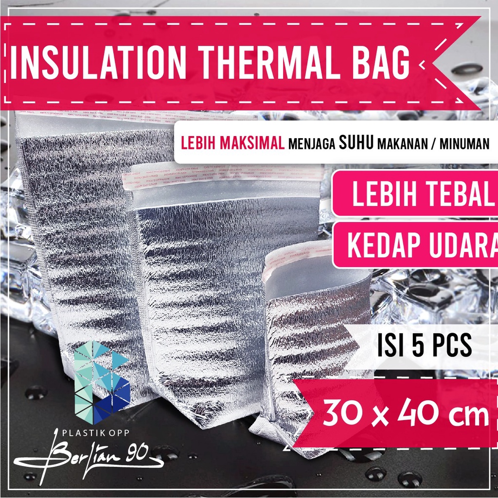 Jual Plastik Insulation thermal cooler bag 30 x 40 cm tebal tahan ...