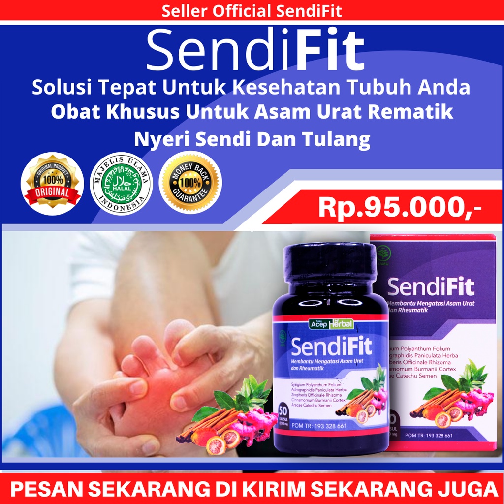 Jual SendiFit Acep Herbal Obat Asam Urat Dan Kolesterol Nyeri Sendi ...