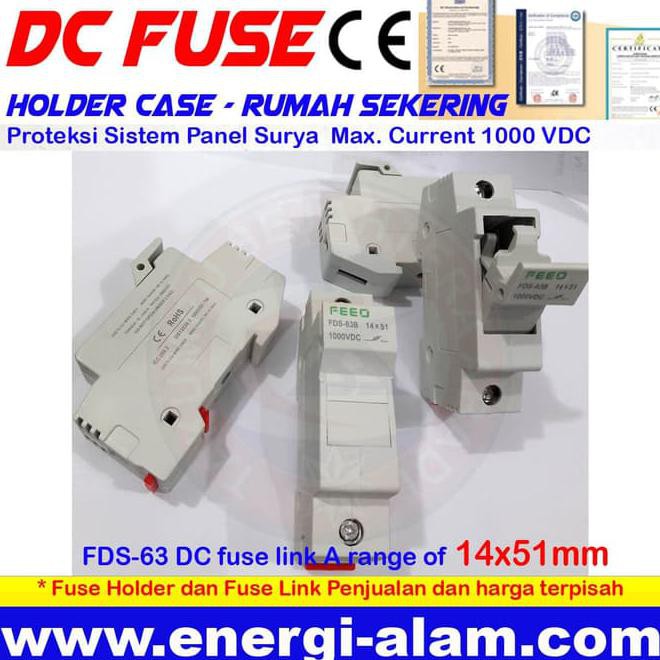 Jual Dc Fuse Holder Case 14X51Mm / Rumah Sekering Pv Solar Panel Surya ...