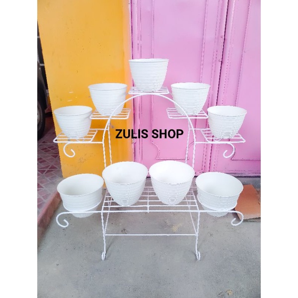 Jual RAK / STAND / TEMPAT BUNGA BESI PUTIH | Shopee Indonesia
