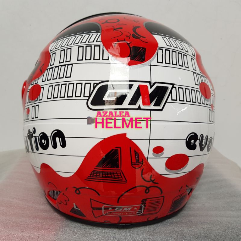 Jual Helm GM EVO NOTE Merah Putih | Shopee Indonesia