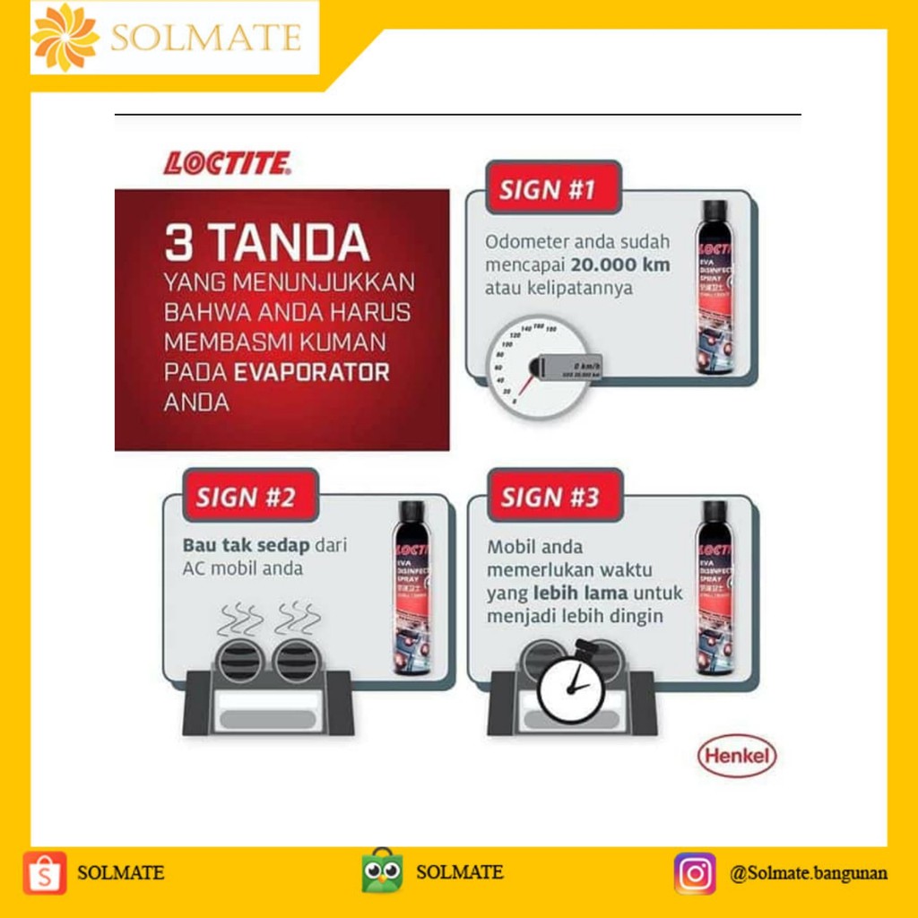 Jual Loctite Eva Disinfect Spray 280 ml | Shopee Indonesia