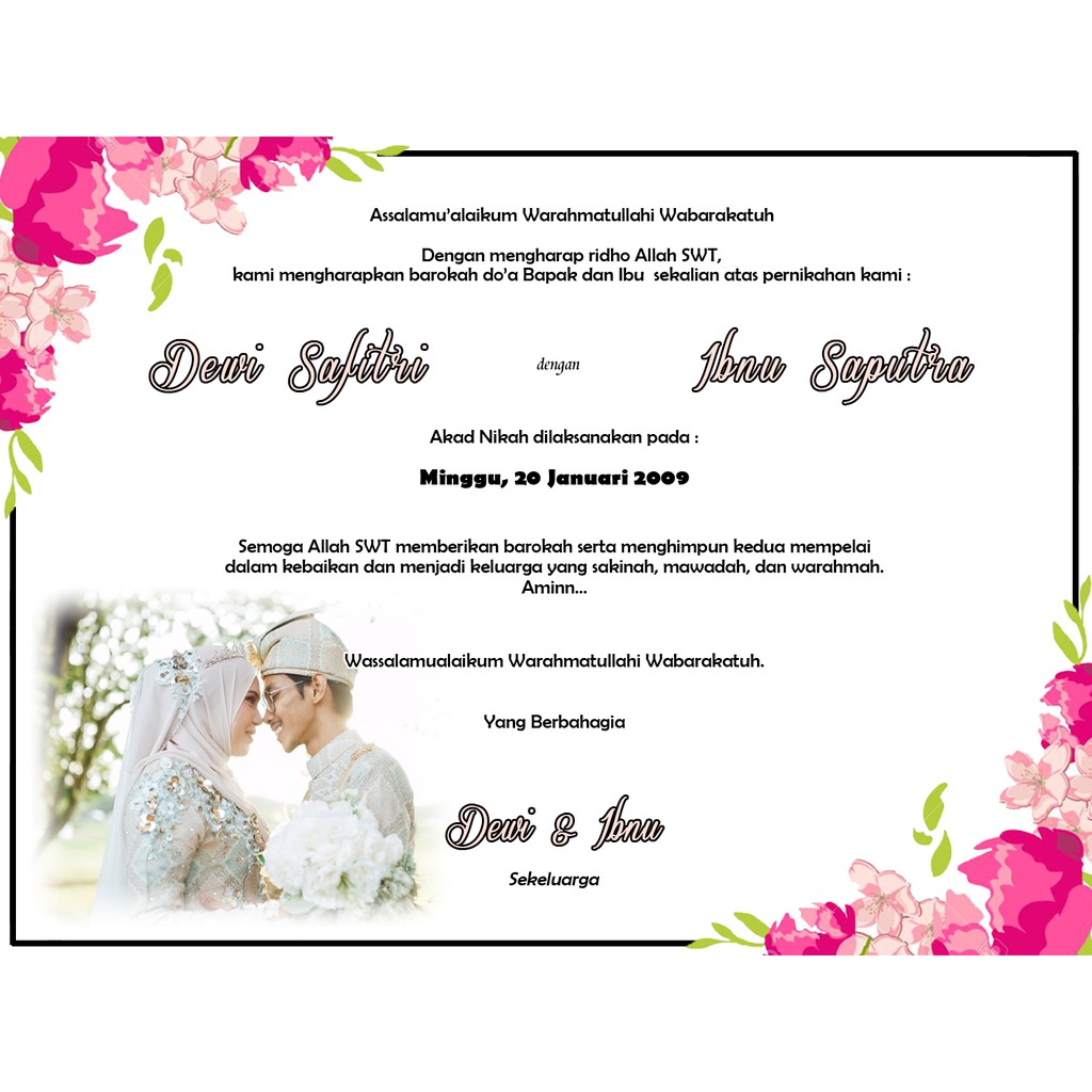 Jual Kartu Syukuran Desain Bunga Simple Plus Foto | Shopee Indonesia