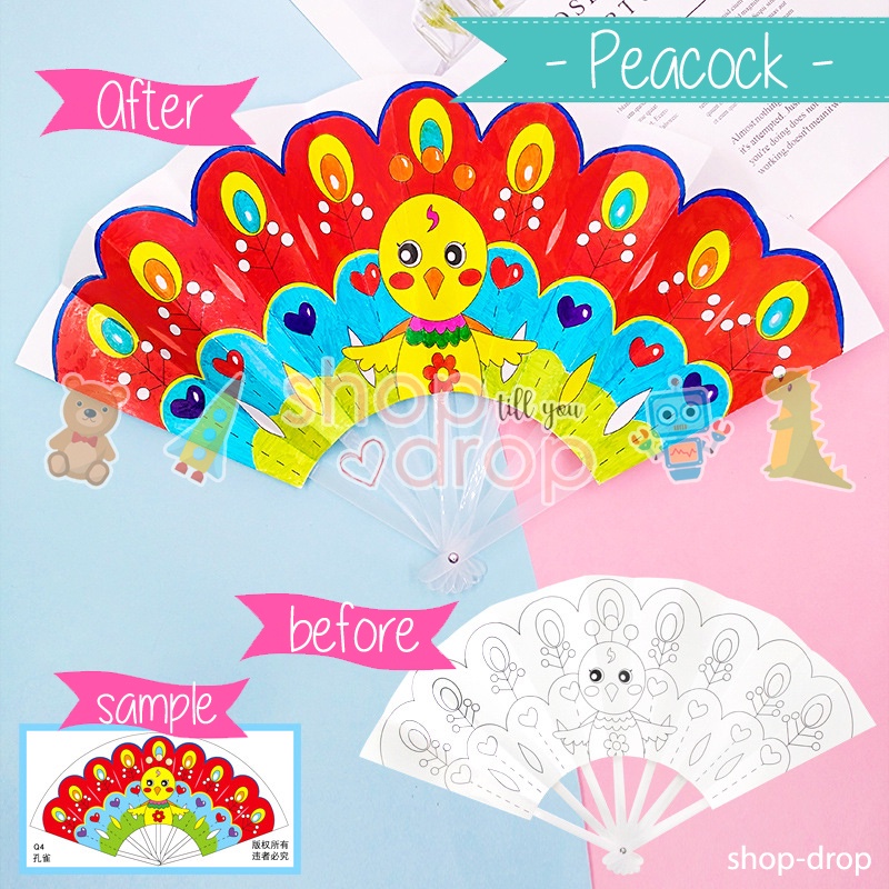 Jual Mainan DIY Mewarnai Kipas Lipat - Mainan edukasi DIY Coloring Fan ...