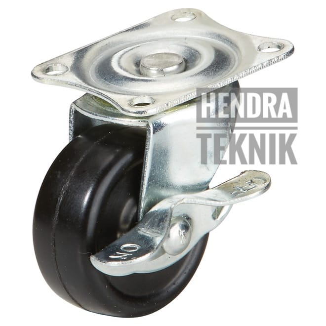 Jual RODA NYLON CASTER 2" REM RODA KARET CASTER HIDUP ALL SWIVEL BRAKE ...