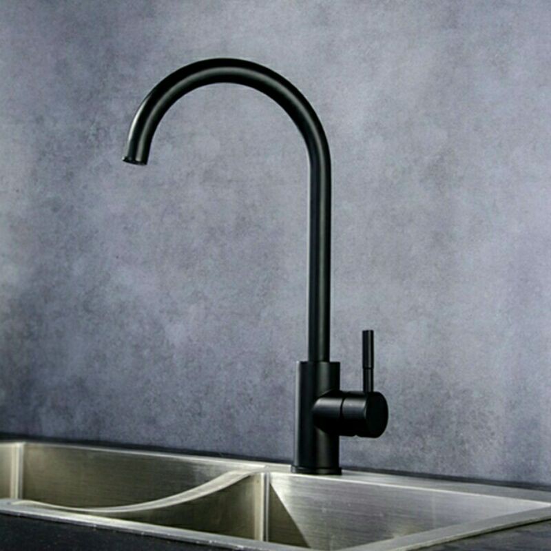 Jual Kran kitchen sink hitam / Kran bak cuci mixer panas dingin ...