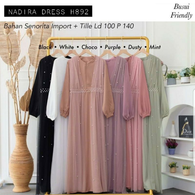 Jual Nadira Tile Dress / Aisyah Brukat Dress / Gamis Lebaran / Gamis ...