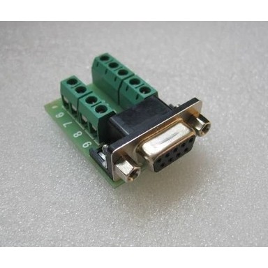 Jual DB9 RS232 Serial to Terminal Female Adapter Connector Breakout Board (9 Holes Female ...