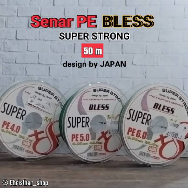 Jual Senar PE BLESS Super Strong 50 m / Senar Pancing Braided PE ...