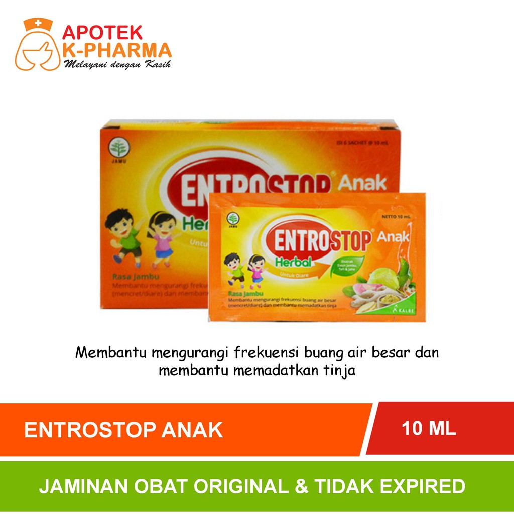 Jual Entrostop Anak Sachet Isi 10 ml Original Kalbe | Shopee Indonesia