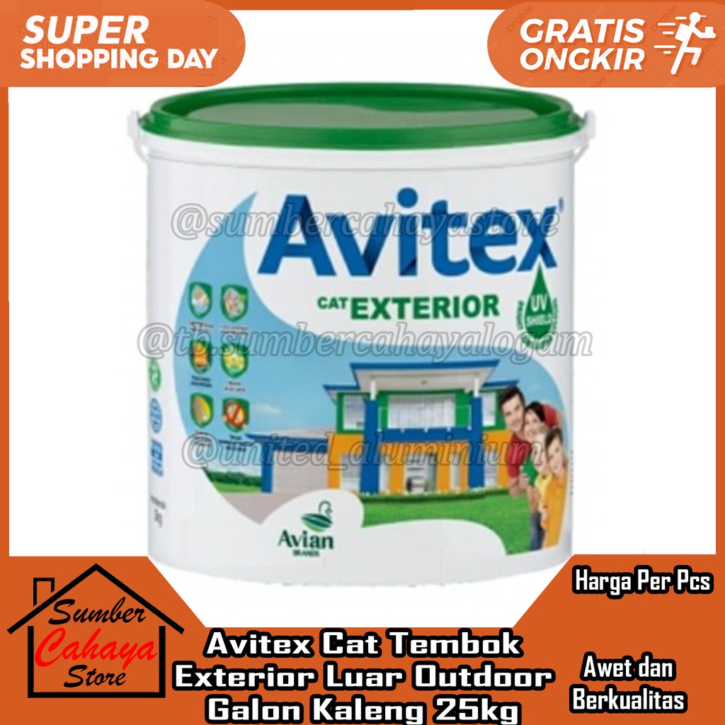 Jual Avitex Cat Tembok Exterior Luar Cet Warna Pewarna Dinding Rumah ...